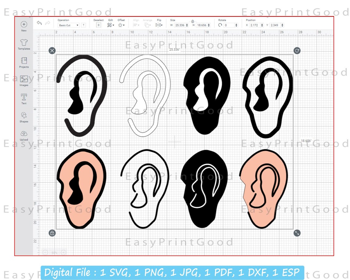 Human Ear Svg Ear Svg Human Ear Clipart Ear Clipart Ear - Etsy Canada
