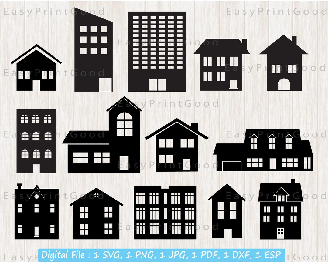 Real Estate Bundle Svg, House Svg, Building Svg, Home Png, Architecture ...