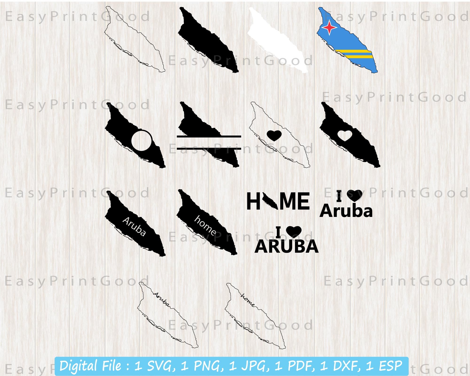 Aruba Map Svg Bundle Aruba Map Flag Aruba Island Map Svg - Etsy Canada
