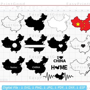 China Svg Bundle, Chinese State Svg, Chinese Outline, China Map Svg ...