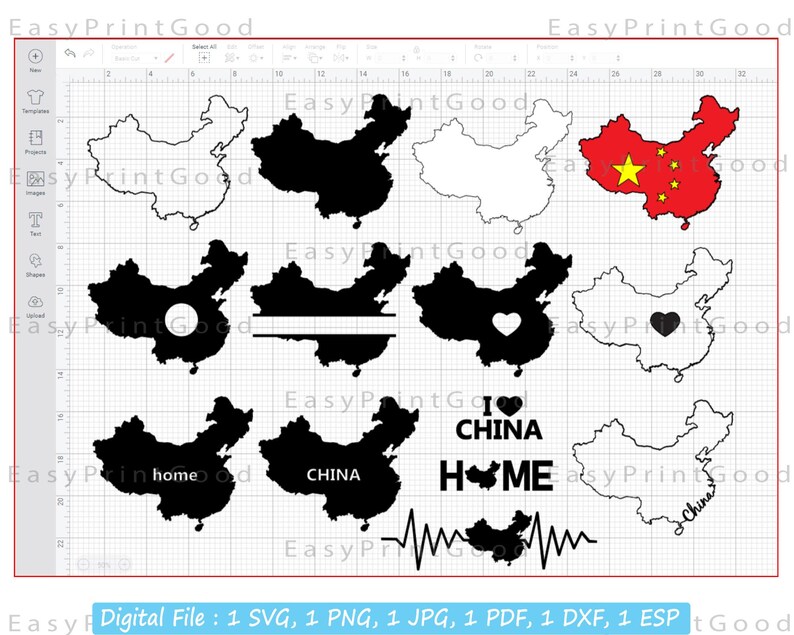 China Svg Bundle Chinese State Svg Chinese Outline China - Etsy