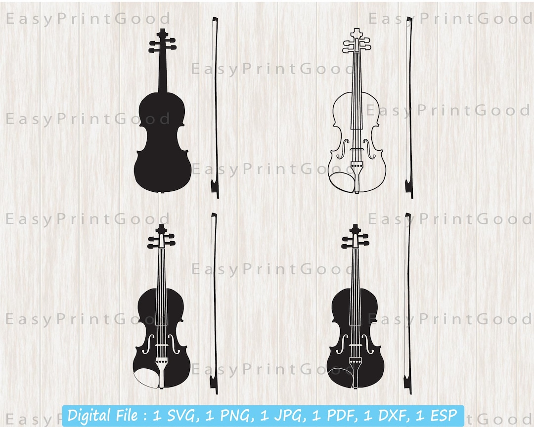 Violin Svg, Violin Logo, Violin Clipart, Music, Violin Cut Files for ...