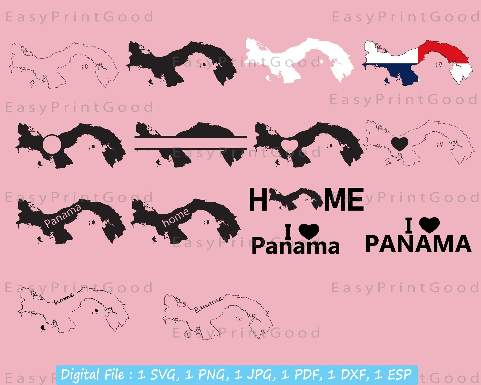 Panama Svg Bundle Panama Outline Panama Flag Panama Map - Etsy UK