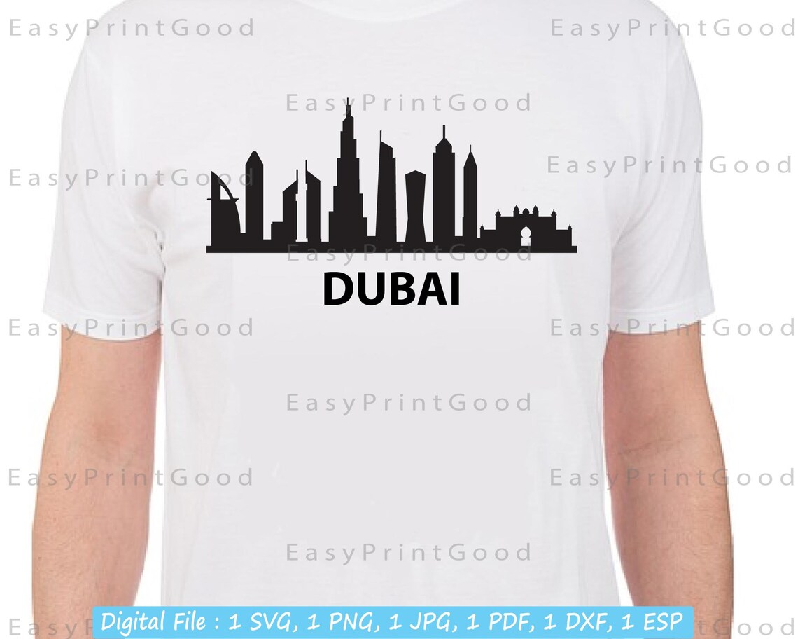 DUBAI UAE Svg Arab Emirates Svg Skyline Cityscape Horizon - Etsy