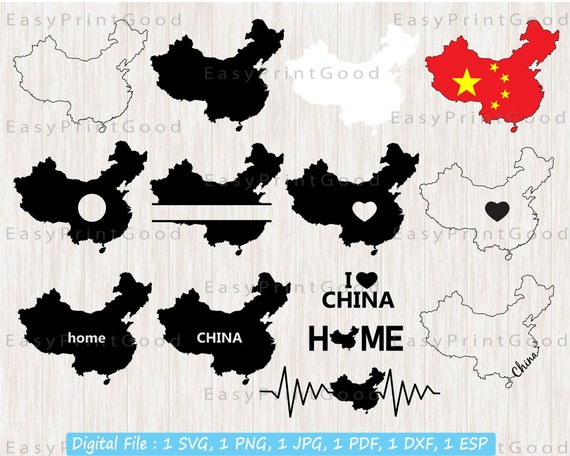 China Svg Bundle Chinese State Svg Chinese Outline China | Etsy