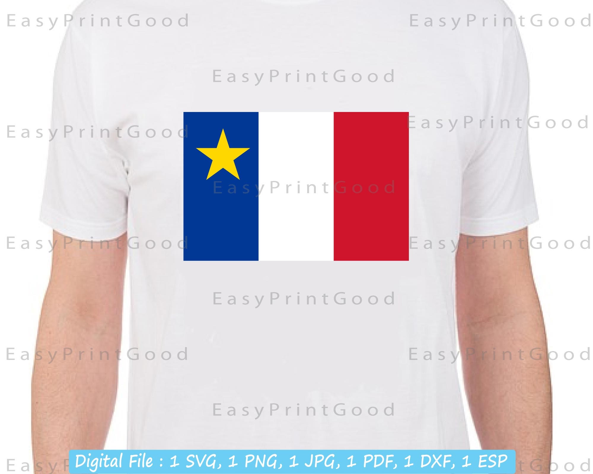 Acadia Flag SVG Bundle: Acadian National Symbols (digital Download ...