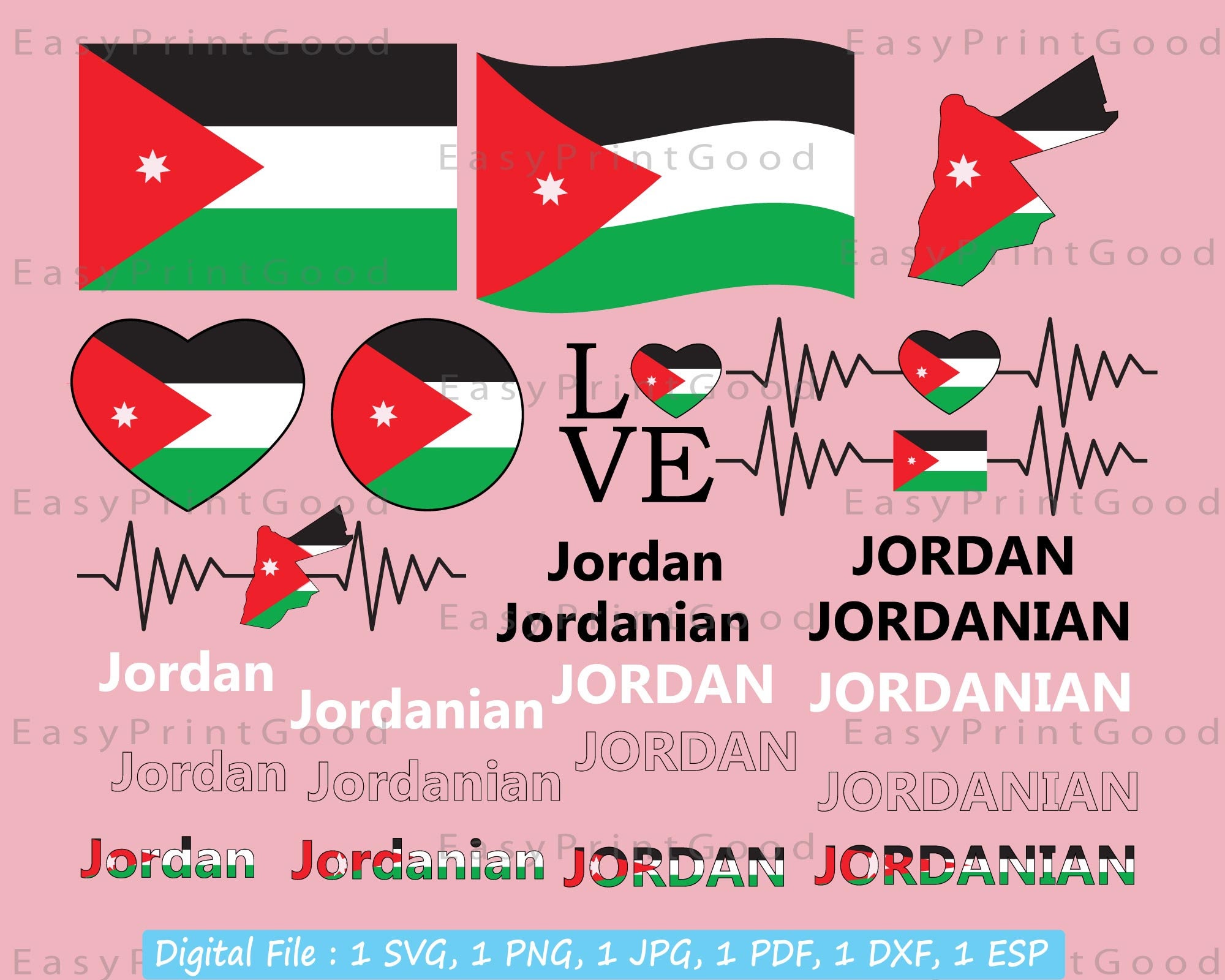 Jordan Flag Logo Design