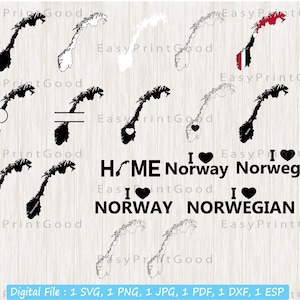 Norway Svg Bundle, Norway Svg, Norwegian Clipart, Norway Outline ...