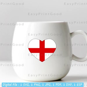 England Flag Bundle Svg, England Flag, England Star Heart Svg, England ...