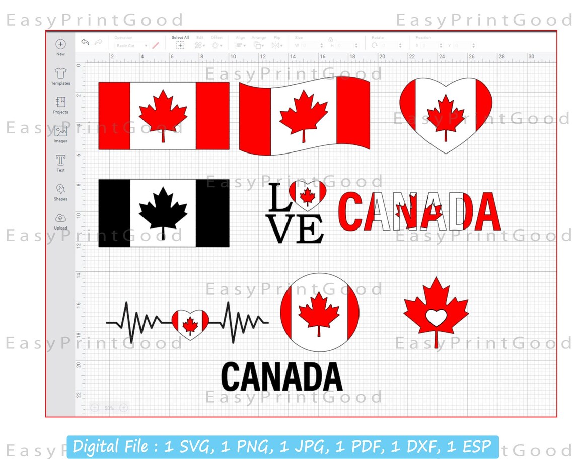 Canada Flag Svg Canadian Flag Svg Canada Clipart Canada Cut - Etsy