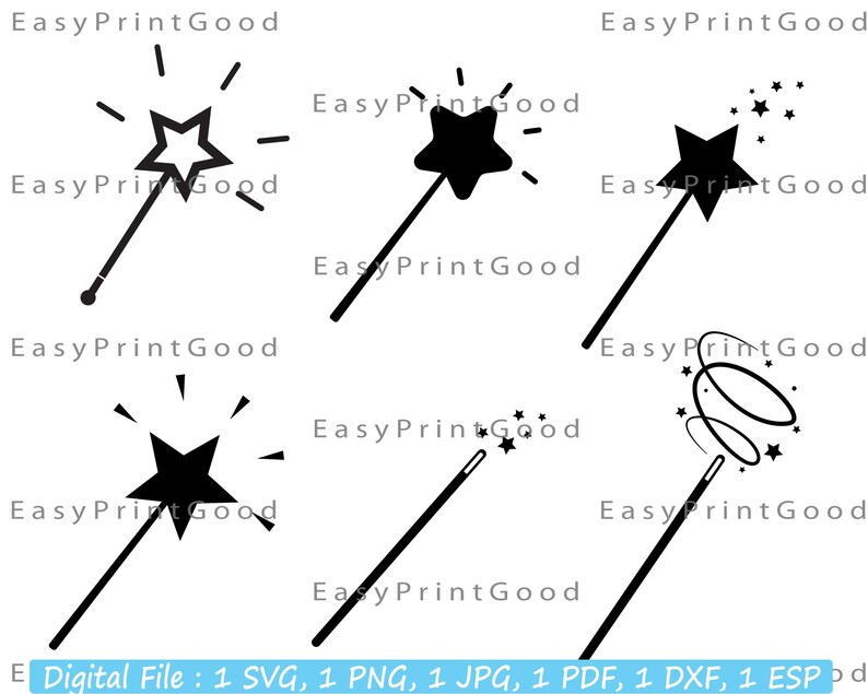 Magic Wand Svg Wand and Stars Make a Wish Svg Magician - Etsy Singapore