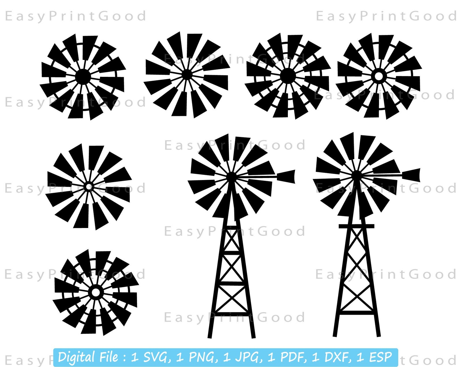 Windmill Svg Farm House Farm Windmill Svg Windmill Clipart - Etsy