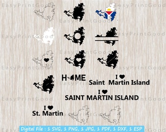 Saint Martin Svg - Etsy