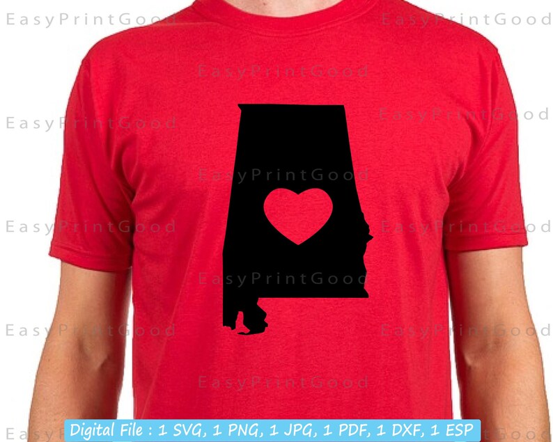 Alabama State Svg Alabama State Clipart Alabama Outline Svg | Etsy