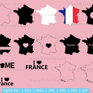 France Svg Bundle, France Outline, France Map Svg, Home, France Clipart ...