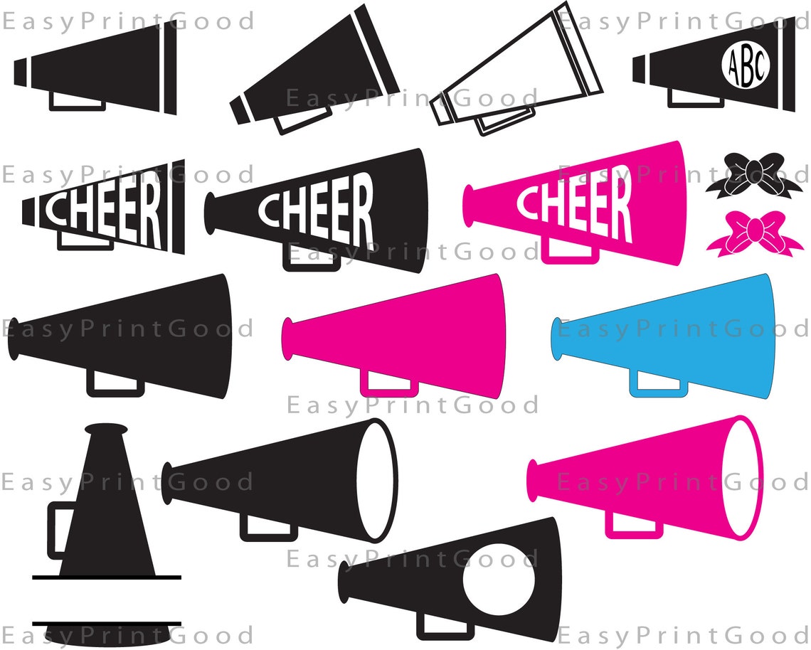 Cheer Megaphone Svg Cheer Svg Megaphone Svg Cut Files Cheer - Etsy
