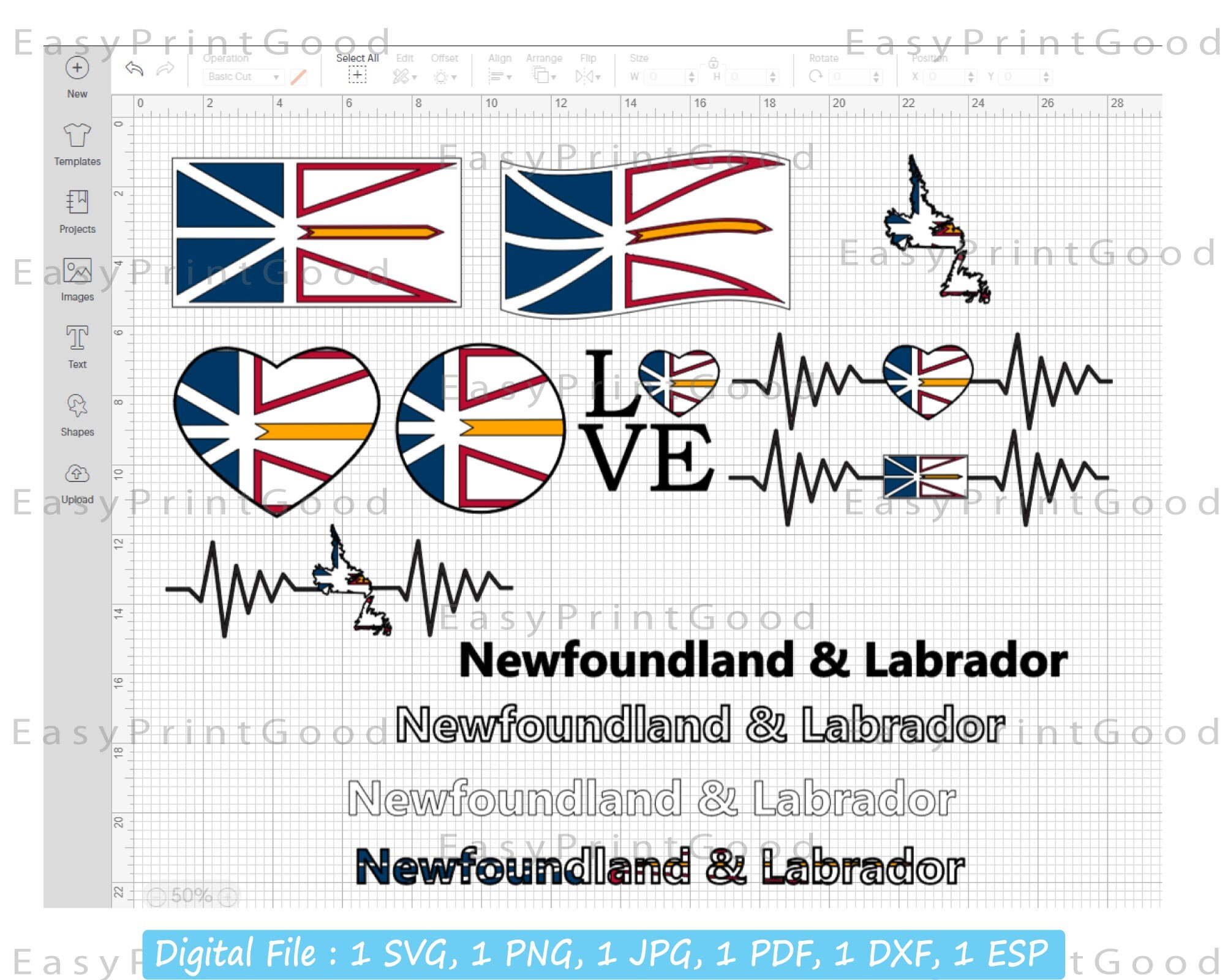 Newfoundland and Labrado Flag Bundle Svg Canadian Province - Etsy Canada