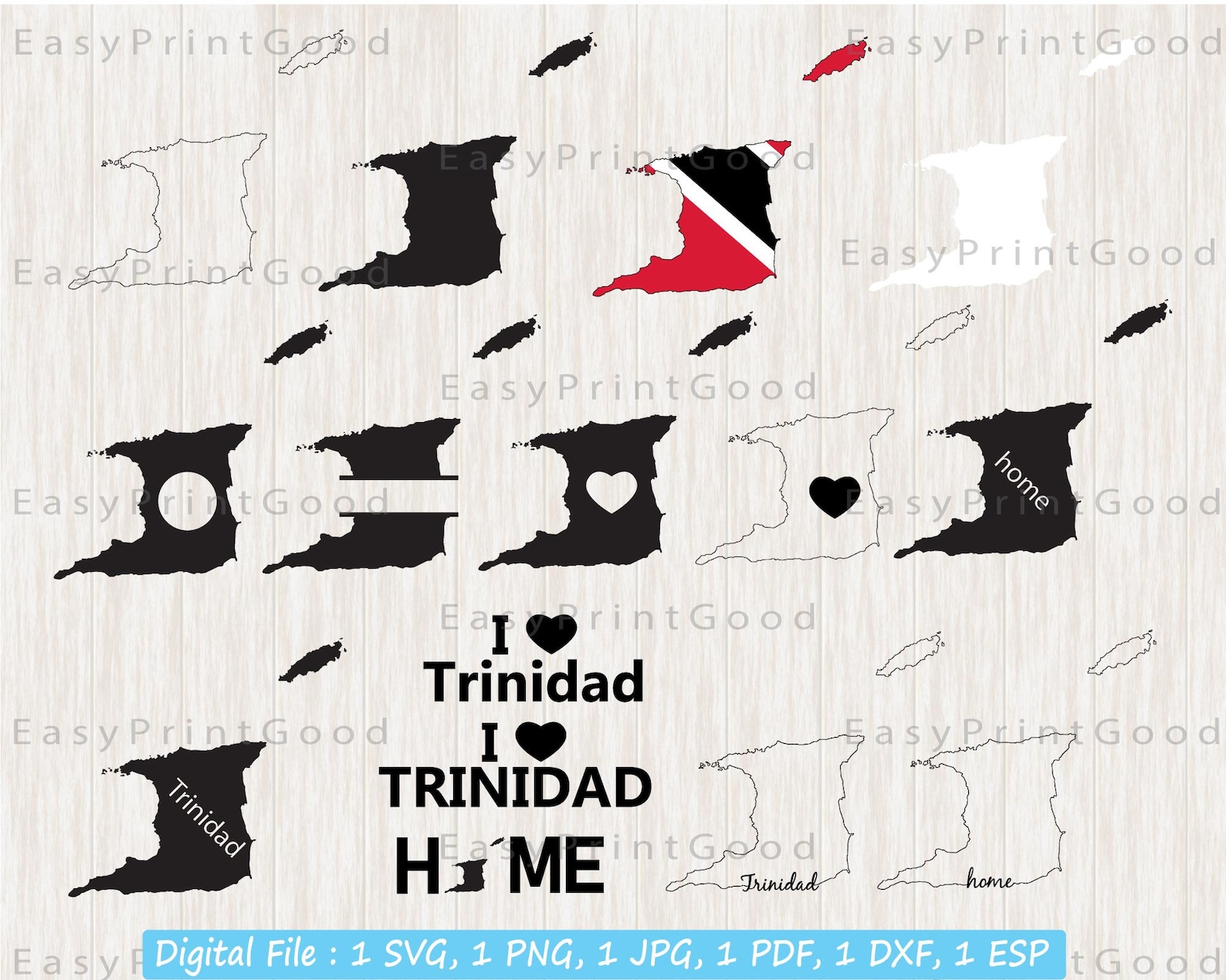 Trinidad State Svg Bundle Trinidad State Flag Map Trinidad | Etsy