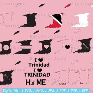 Trinidad State Svg Bundle, Trinidad State Flag, Map, Trinidad and ...