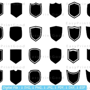 Shield Svg Bundle, Tags Svg Shield Clipart, Shield Stencil, Badge Svg ...