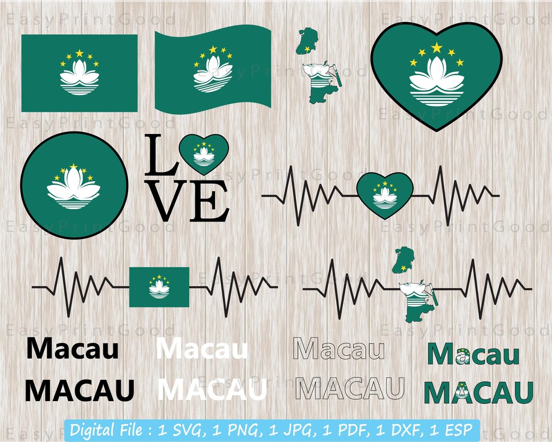 Macau Flag Svg Bundle, Danish Flag, Macau Map Flag, Text Word, Macau ...