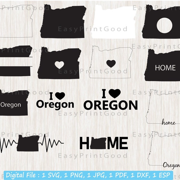 Oregon Outline - Etsy
