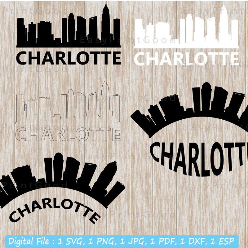 Charlotte Skyline - Etsy
