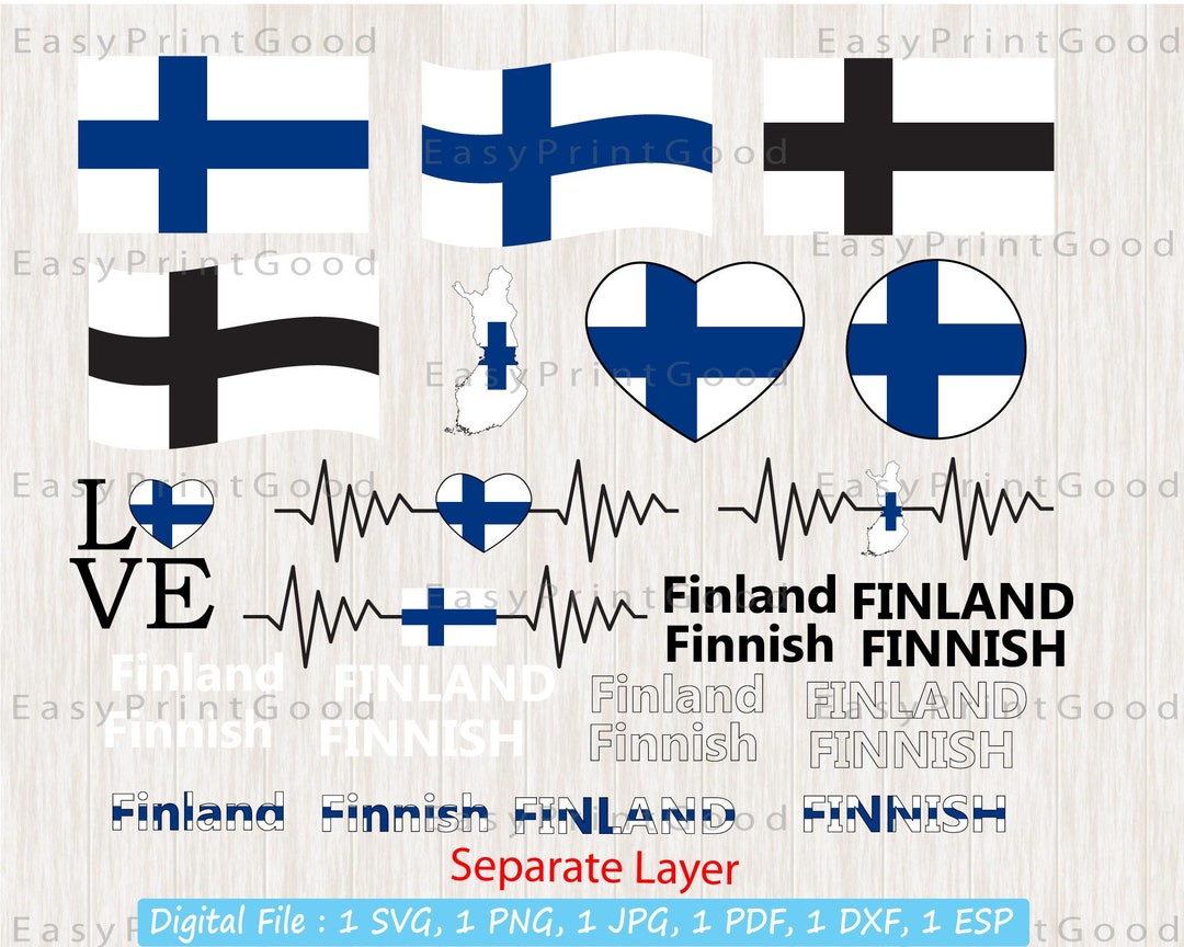 Finland Flag SVG Bundle: National & Map Designs (digital Download) - Etsy