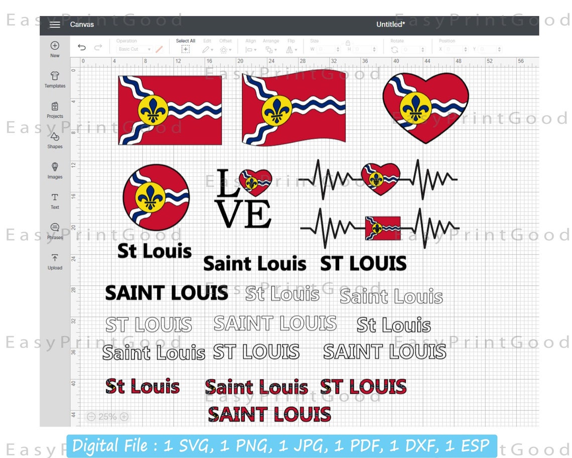 St Louis Flag Svg St. Louis Flag Clipart Missouri Clipart - Etsy