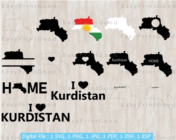 Kurdistan Svg Bundle Kurdistan Clipart Kurdistan Map Svg - Etsy