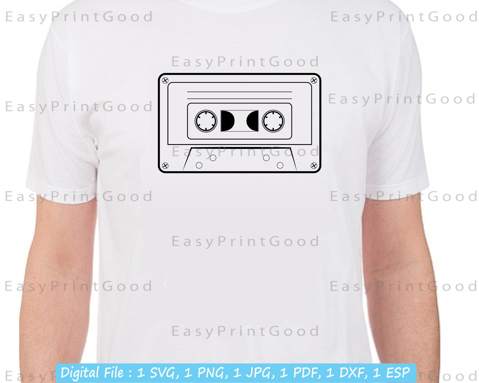 Audio Cassette Tape Svg Audio Tape Cassette Clipart - Etsy