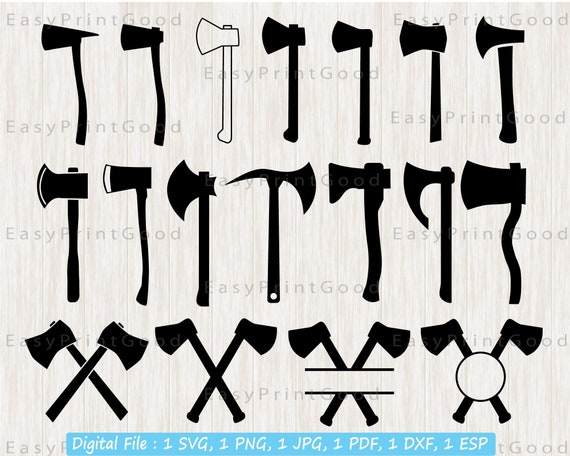 Axe Svg Bundle Crossed Axes Svg Axe Clipart Hatchet | Etsy