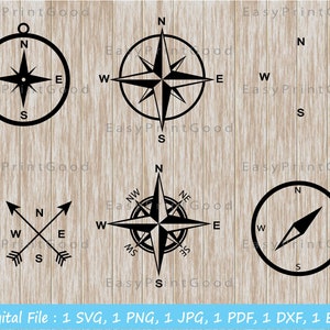 Compass Rose Svg Compass Svg Compass Rose Clipart Compass Rose Monogram ...