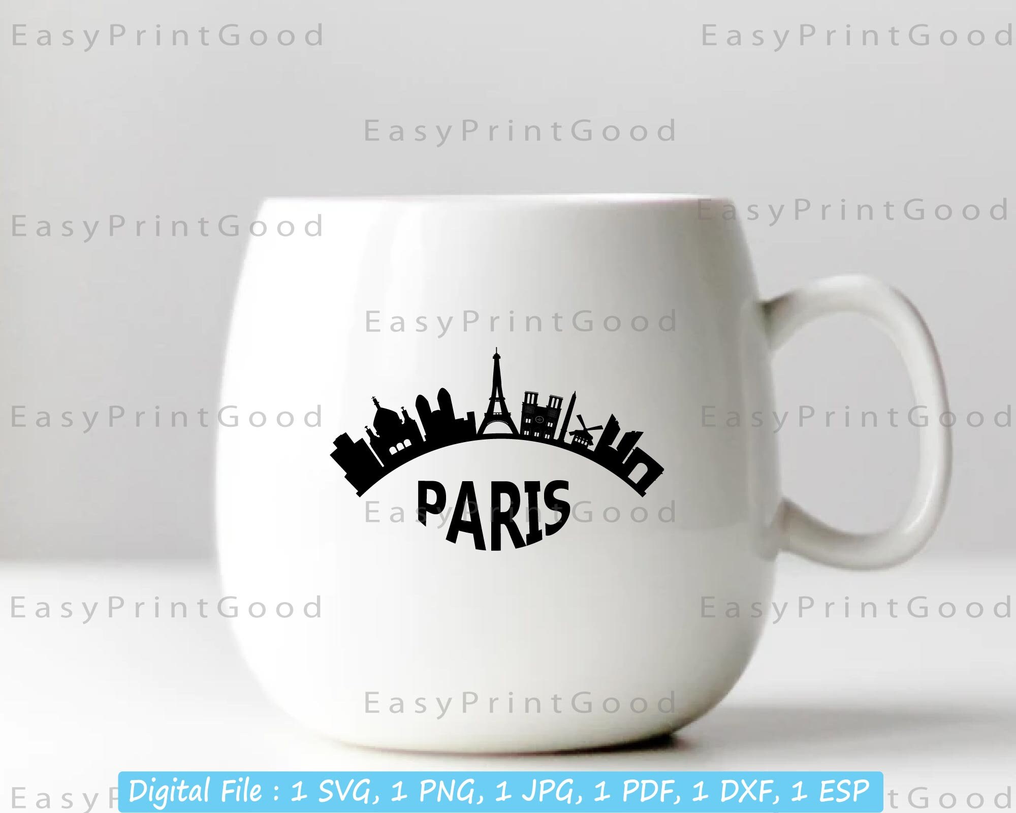 Paris Svg Paris Svg Skyline France Svg Cityscape Horizon - Etsy