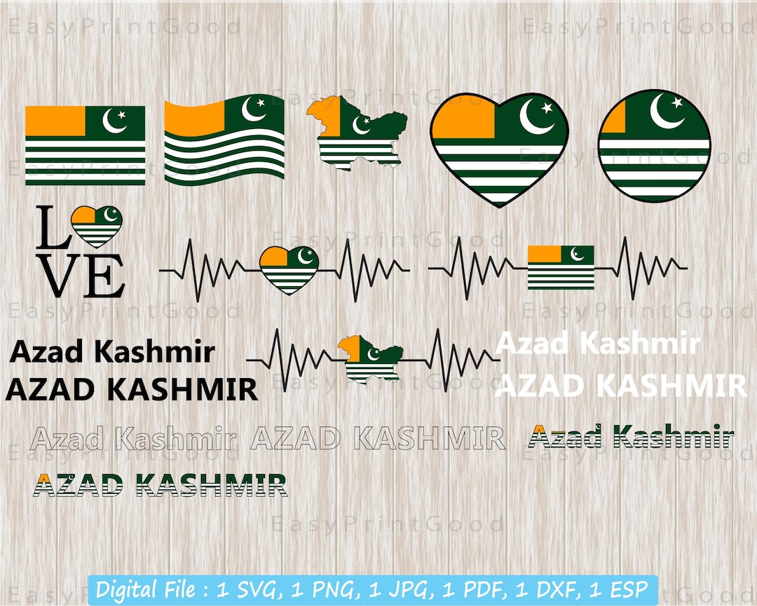 Azad Kashmir Flag Svg Bundle, Azad Kashmir Name, Azad Kashmir National ...