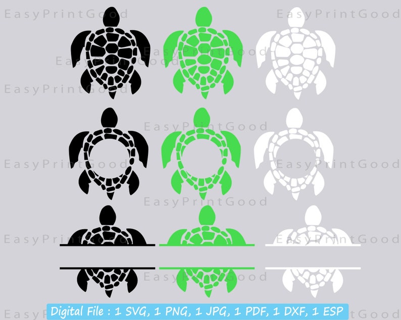 Turtle Svg Sea Turtle Svg Turtle Clipart Swimming Turtle - Etsy