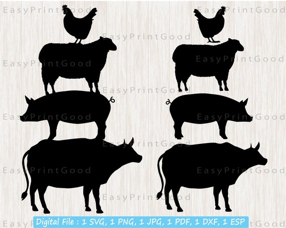 Farm Animal Bundle Svg Farm Animal Svg Farm Farm Animals | Etsy