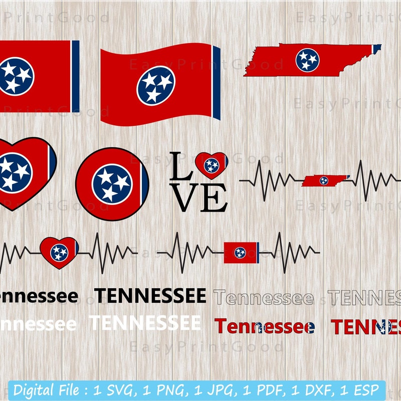 Tennessee State Flag - Etsy