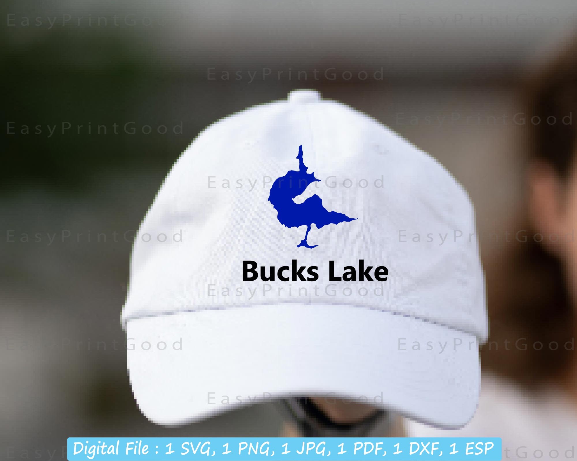 Bucks Lake California Map SVG Bundle: Outline, Monogram Frame (digital ...