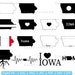 Iowa State SVG Bundle: Map Outline, Home Monogram (cut File) - Etsy