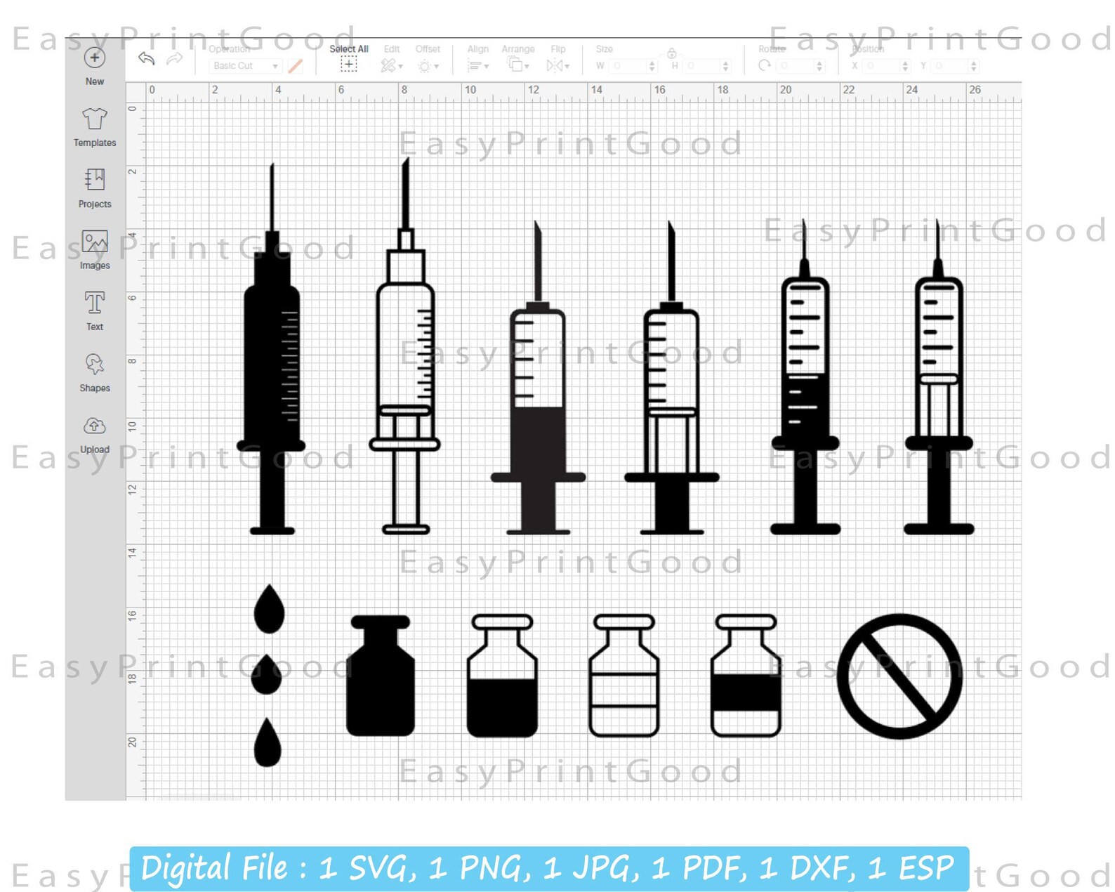 Syringe Svg Nurse Monogram Frame Doctor Clipart Syringe | Etsy