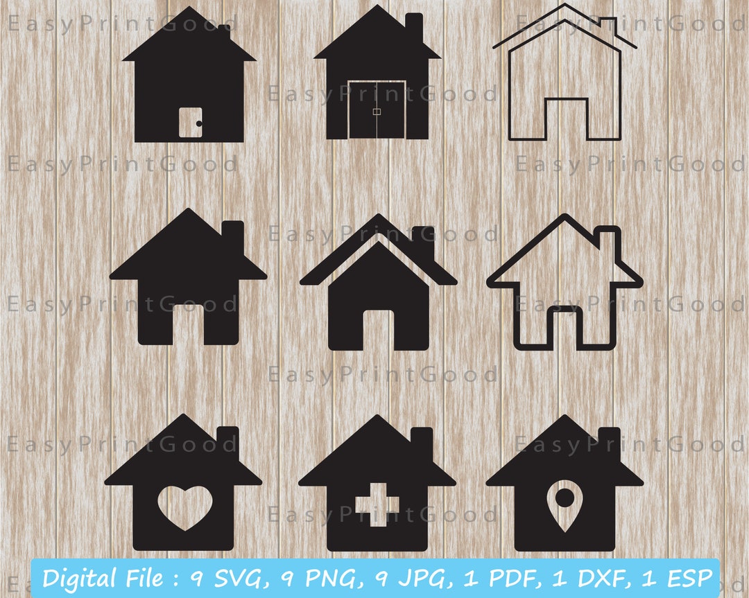 House SVG Bundle: Home Vector Cut Files (digital Download) - Etsy
