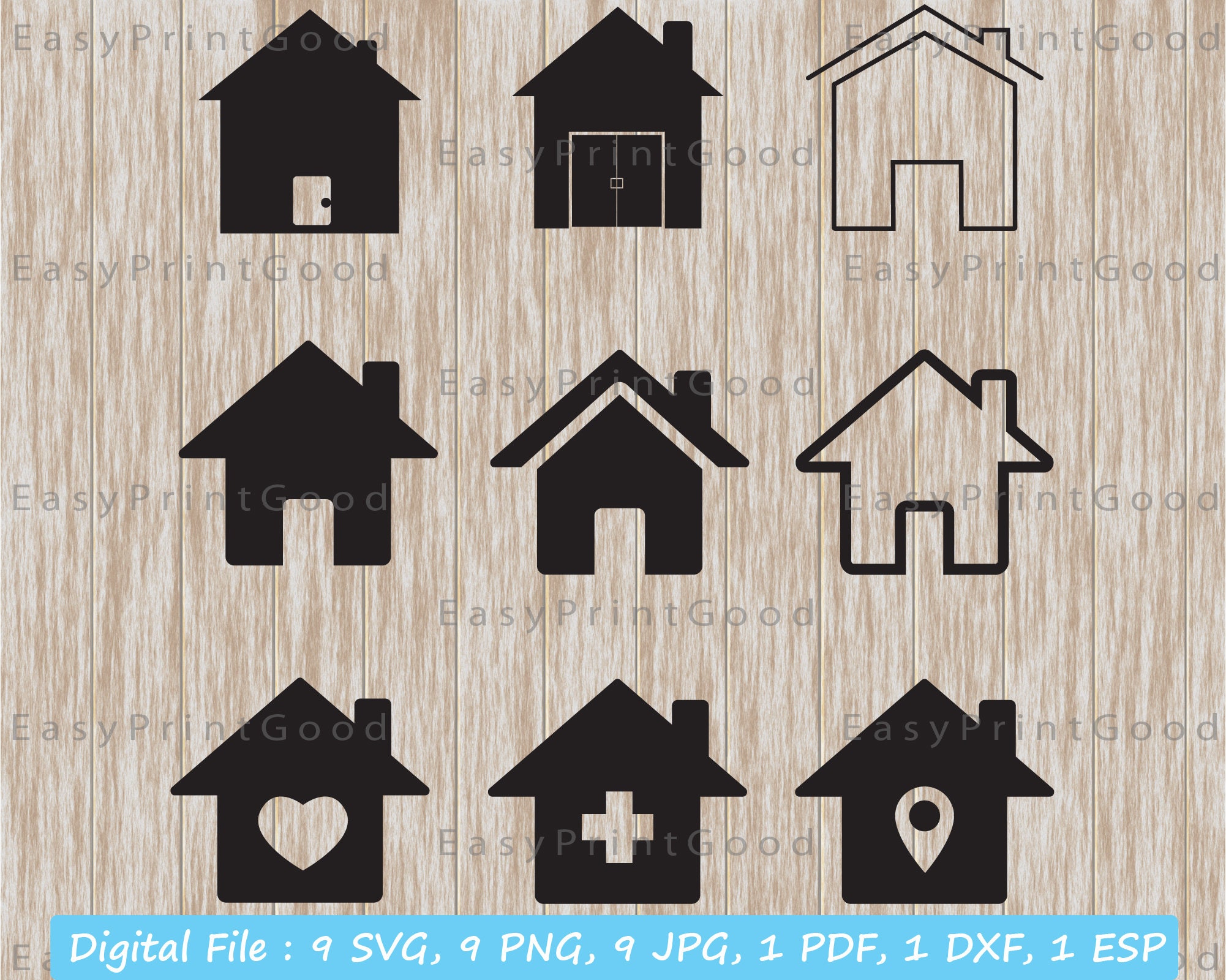 Haus Svg Haus schneiden Datei Haus Clipart Home Svg Haus Svg | Etsy