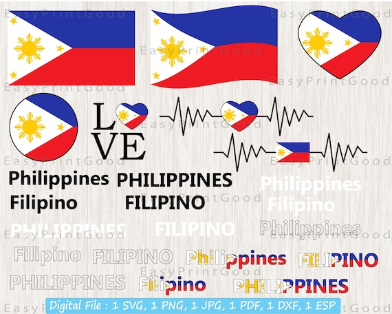 Philippines Flag Svg Bundle Filipino Flag Svg Philippines - Etsy UK
