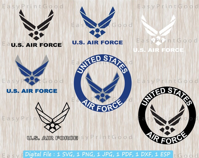 United States Airforce Logo Emblem Vector SVG, Pdf, Dxf, Ai, Png, Eps ...