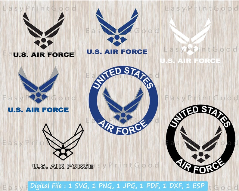 U.S. Air Force Logo SVG Bundle: Patriotic Clipart (digital Download) - Etsy