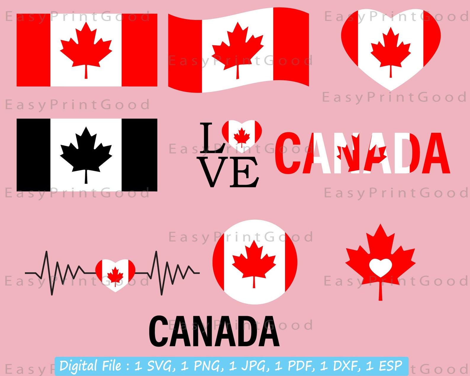 Canada Flag Svg Canadian Flag Svg Canada Clipart Canada Cut - Etsy