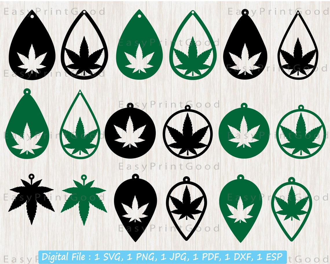 Marijuana Svg Bundle Marijuana Earring Svg Marijuana Jewelry | Etsy