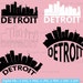 Detroit Skyline City Svg, Detroit Usa Skyline Cityscape, Dallas Texas ...