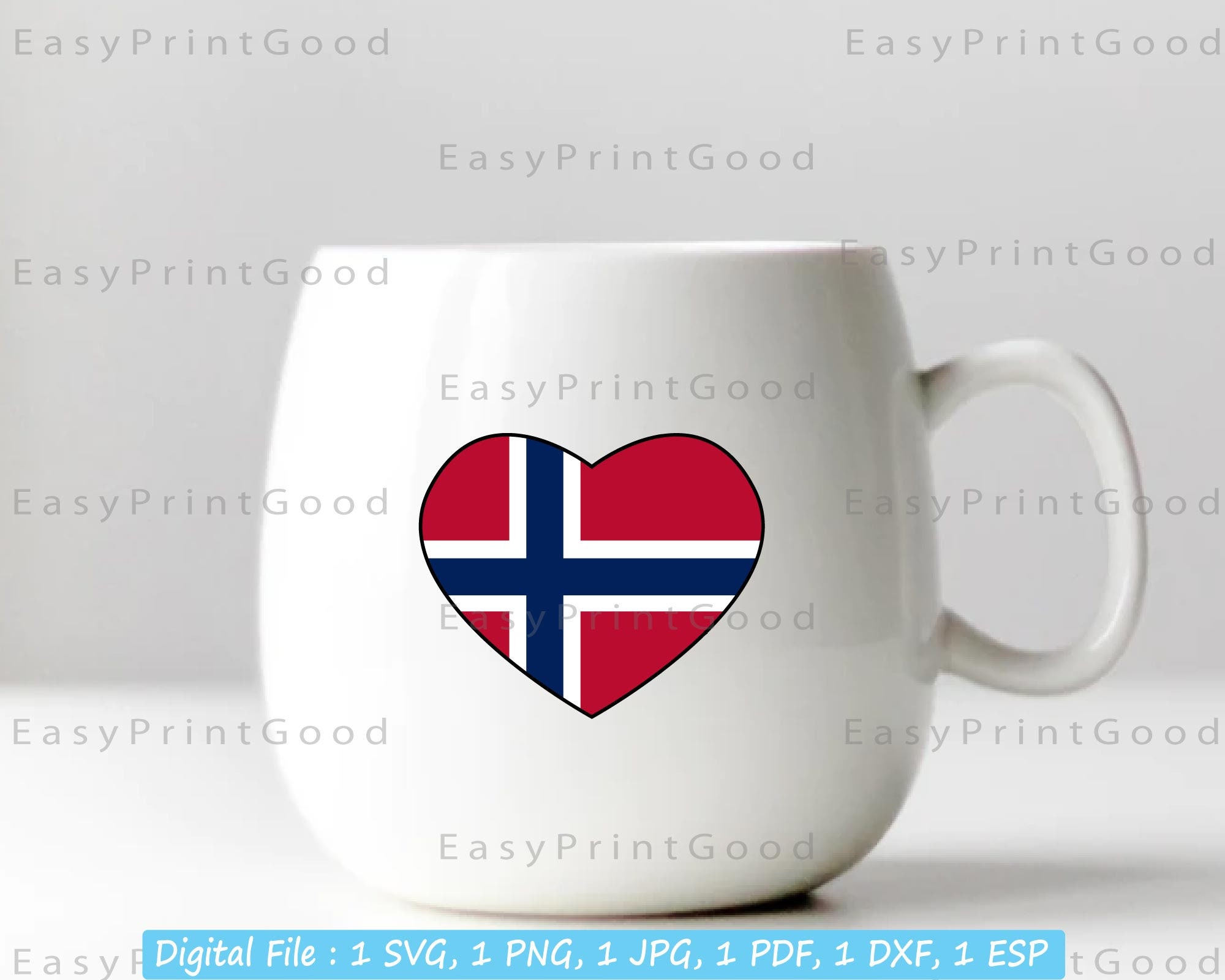 Norway Flag SVG: Norwegian Banner, Heart Designs (digital Download) - Etsy